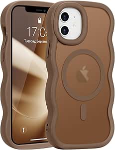 Amazon.com: Pepmune for iPhone 12/12 Pro Case, Curly Wavy Frame Translucent Clear Hard Back ...