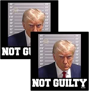 Amazon.com - Not Guilty Trump Mugshot Stickers 2 Pack
