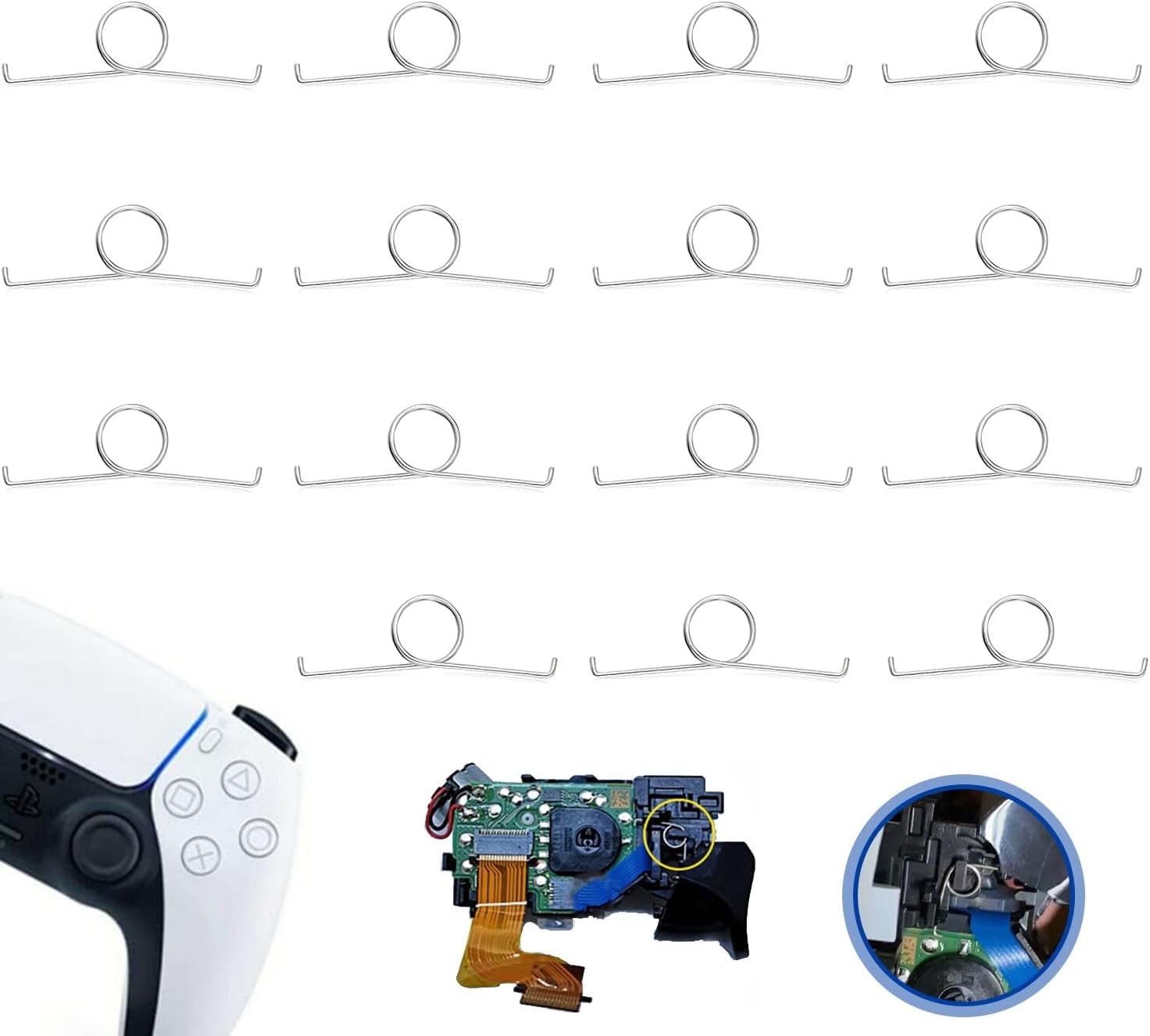 4Pcs Ressort Gachette Manette L2 R2 pour PS5 Poignée Boutons Réparation ...