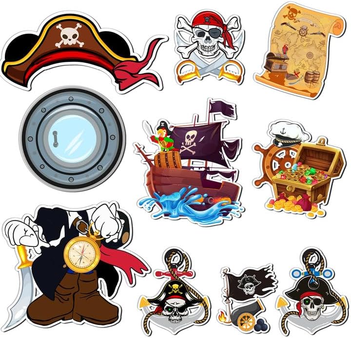 Amazon.com: Sumind 15 Pcs Pirate Cruise Door Magnets Funny Skull Car ...
