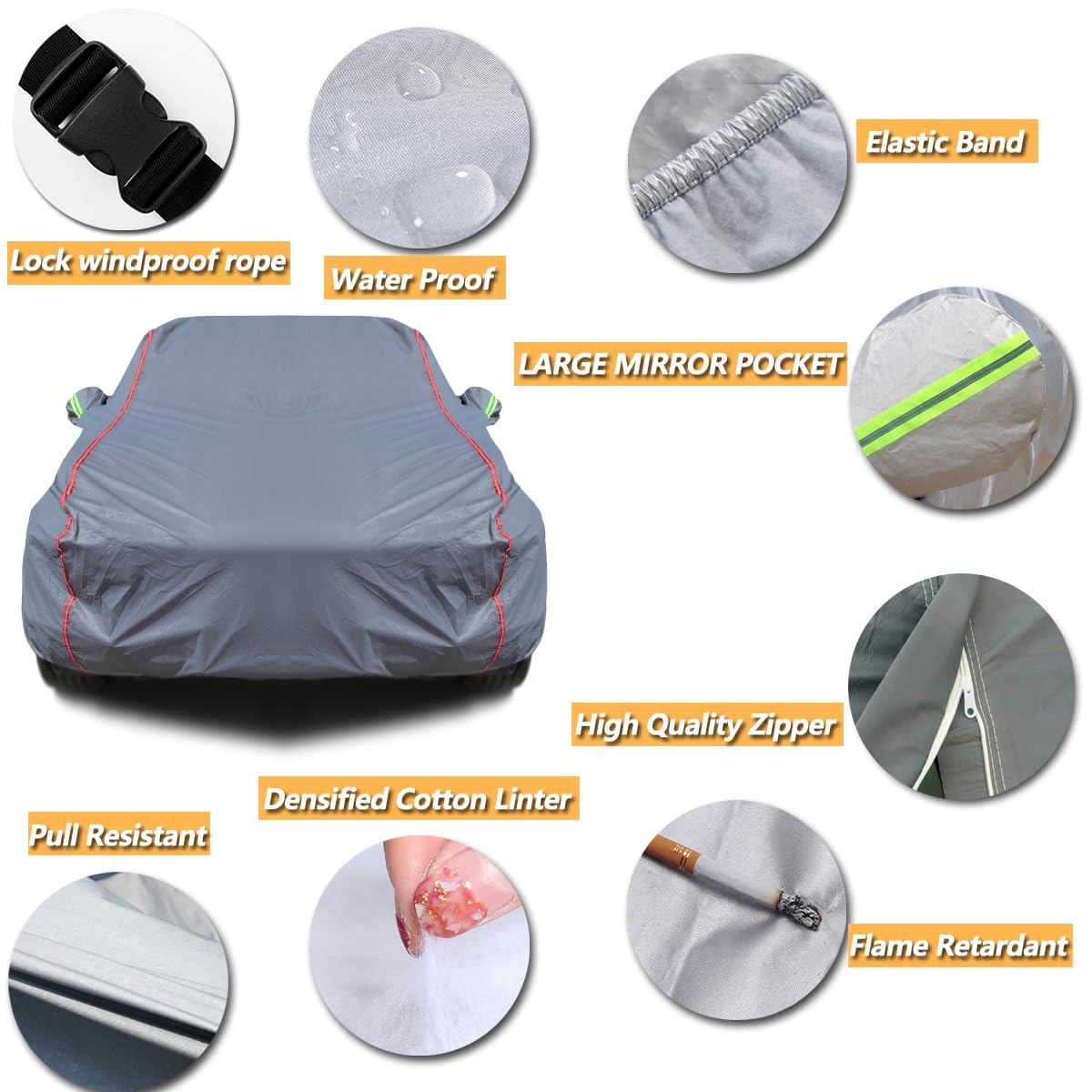 Snapklik.com : 6-Layers PEVA New Material Sedan SUV Full Padded Car ...