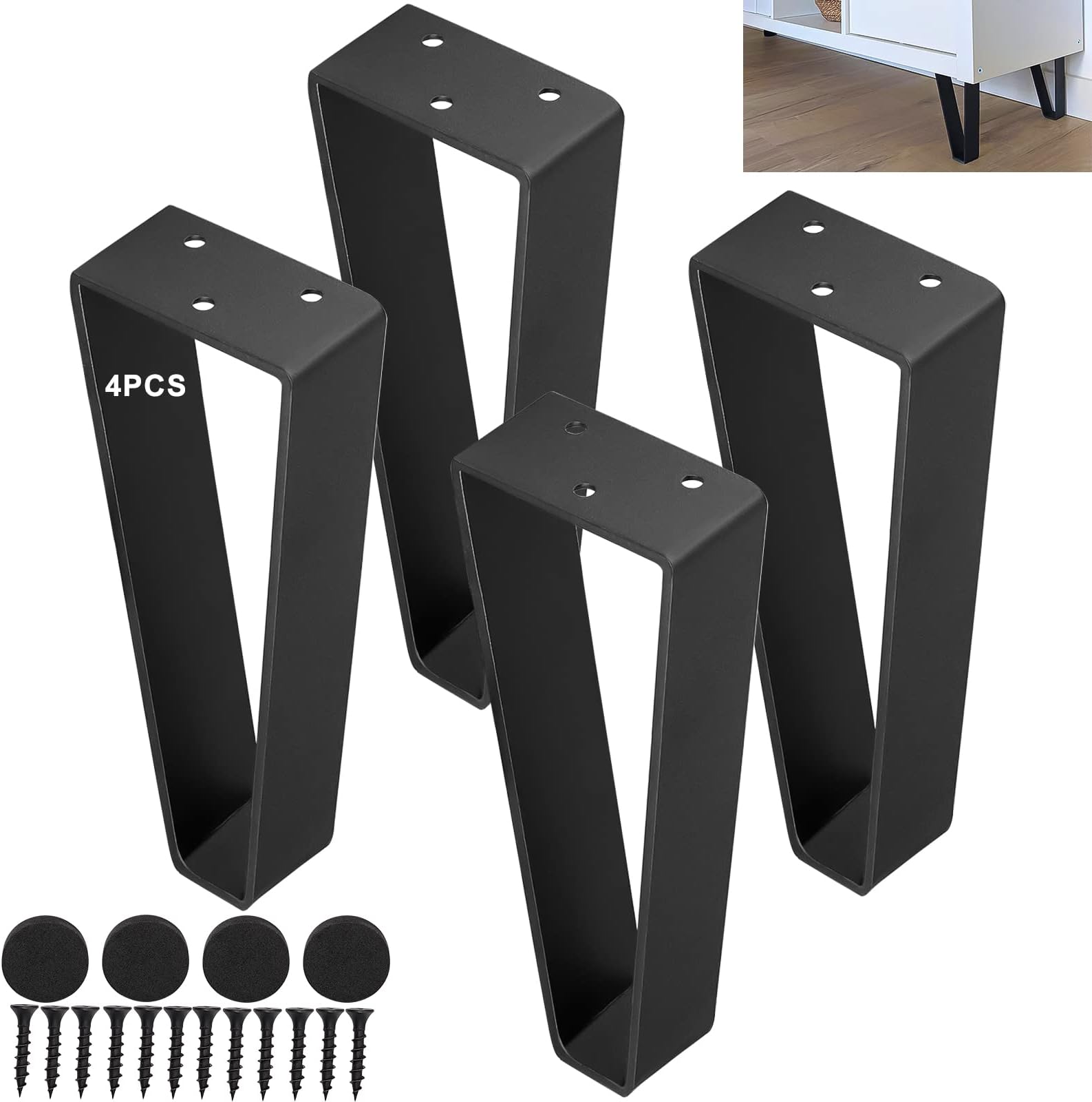 Amazon.com: YALINKA 4Pcs Metal Furniture Legs Table Legs, Triangular ...