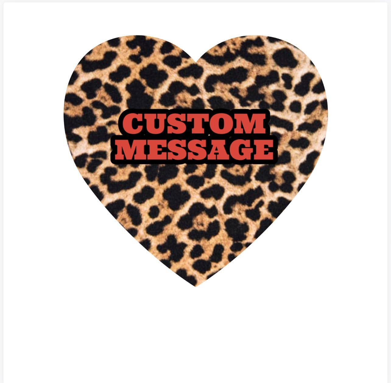 Amazon.com: Custom Leopard Print Edible Icing Sheet, Heart and round ...