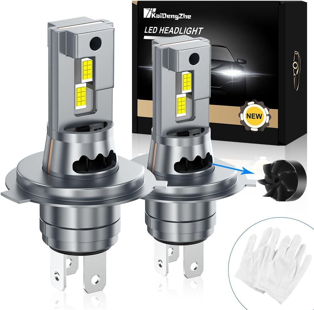 H4 LED Headlight Bulb, 600% Brighter 9003 HB2 LED Bulb 90W 18000LM ...