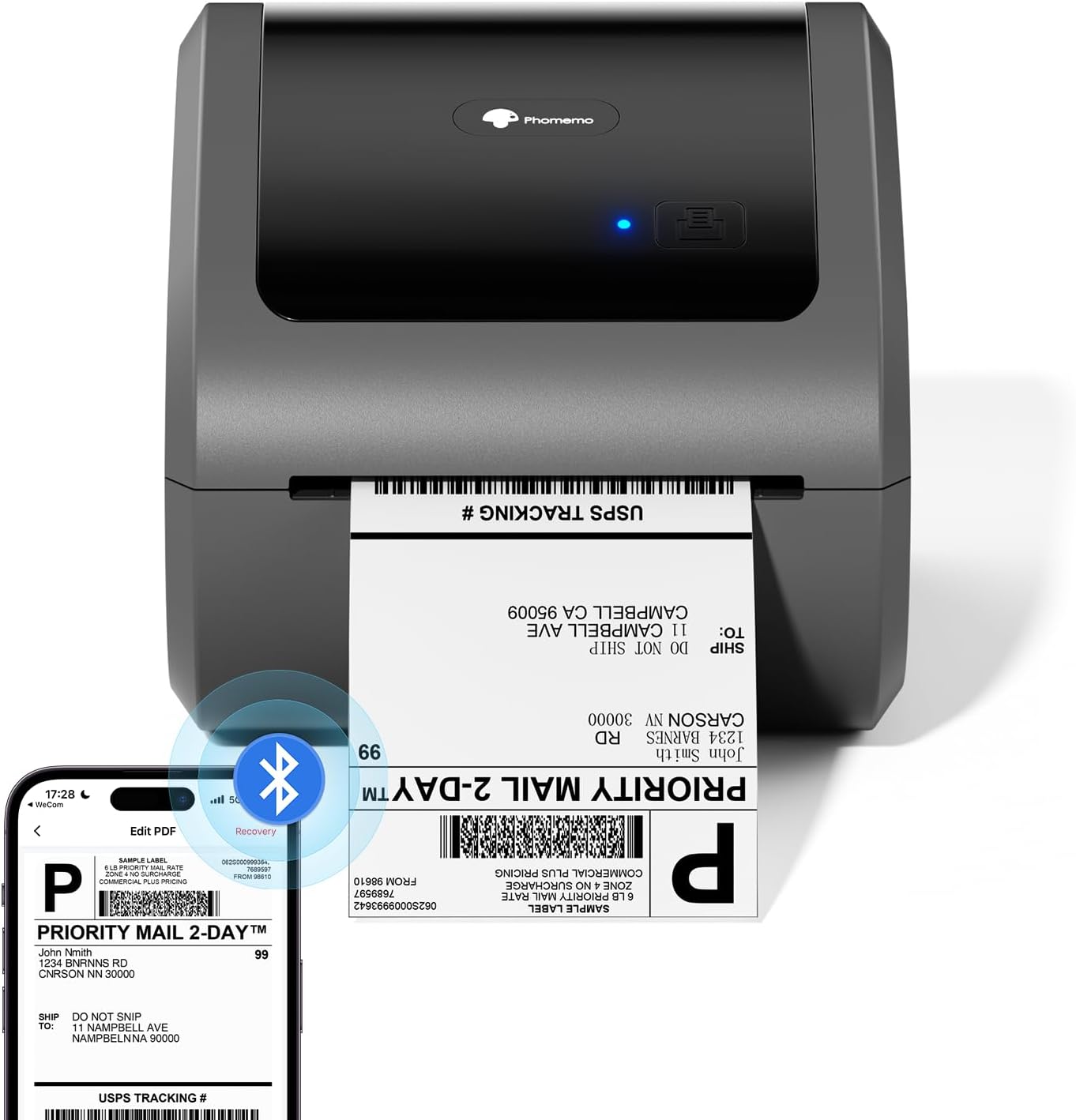 Amazon.com : Omezizy Bluetooth Thermal Label Printer 4x6 - D520BT ...
