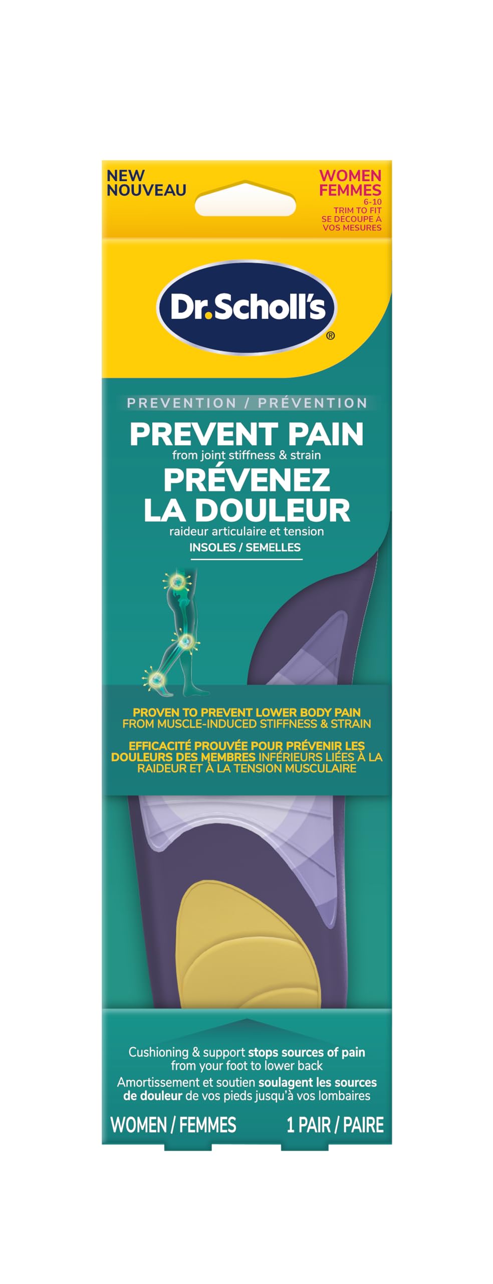 Dr. Scholl's Prevent Pain Protective Insoles, Protect Against Foot ...
