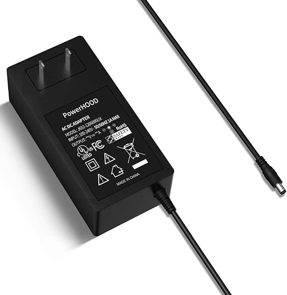 Amazon.com: PowerHOOD UL Listed 12V AC/DC Adapter Compatible with ...