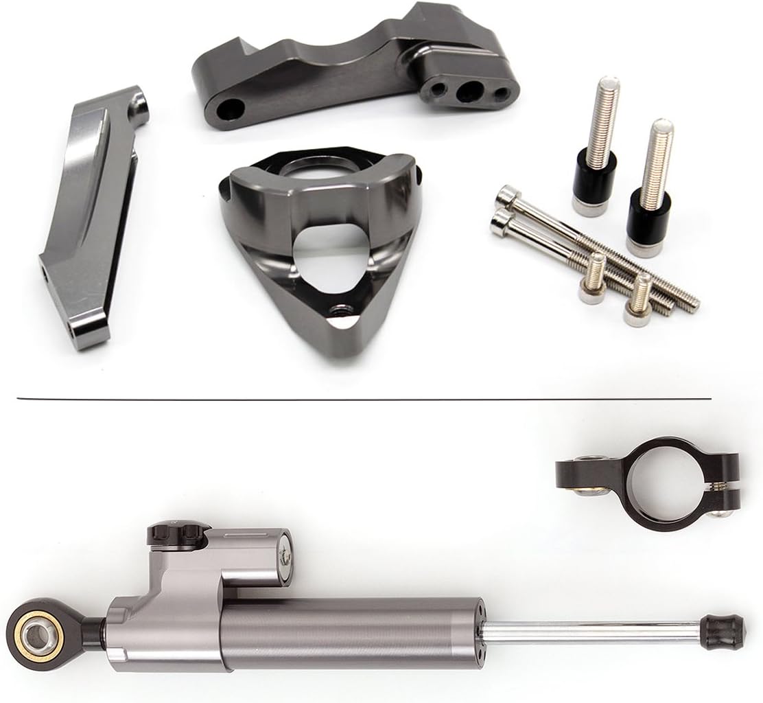 Amazon.com: FXCNC Motorcycle CNC Steering Damper Stabilizer Buffer ...