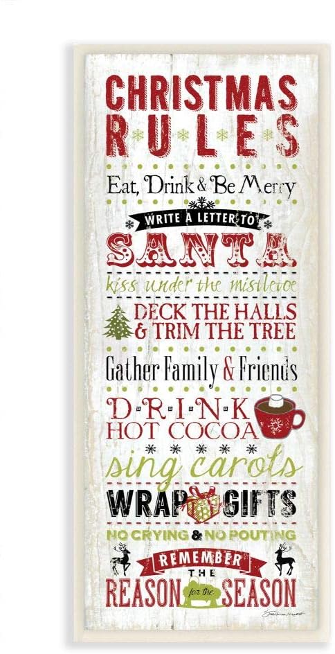 Amazon.com: The Stupell Home Décor Collection Christmas Rules ...