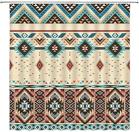 Amazon.com: Aztec Shower Curtain,Southwestern Native Tribal Navajo ...