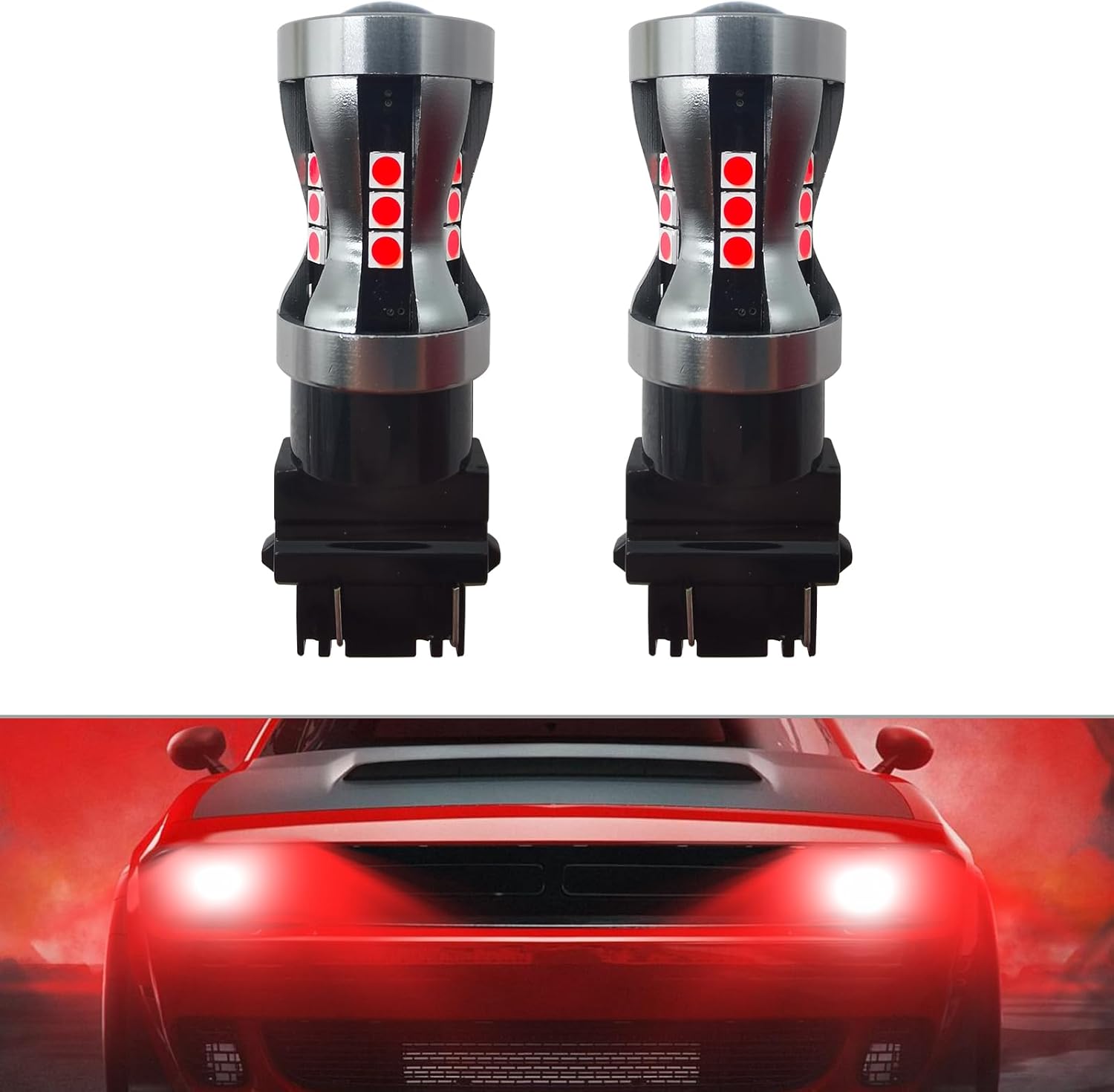 Amazon.com: Fluher 2 PCS 3157 Car LED Brake Lights, 3030 21SMD Blinker ...