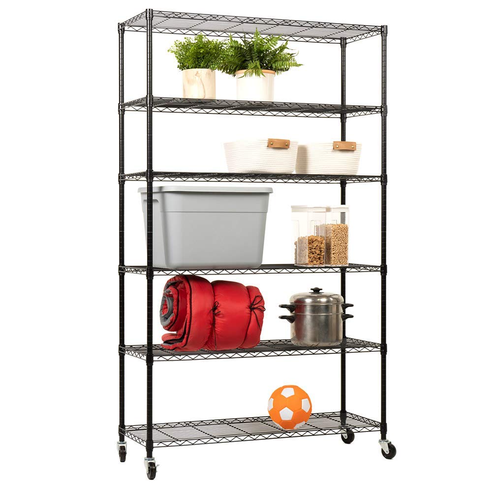 Buy 6 Tier Wire Shelving Unit( 48 "x 18" x 82" ) Garage Storage Shelves ...
