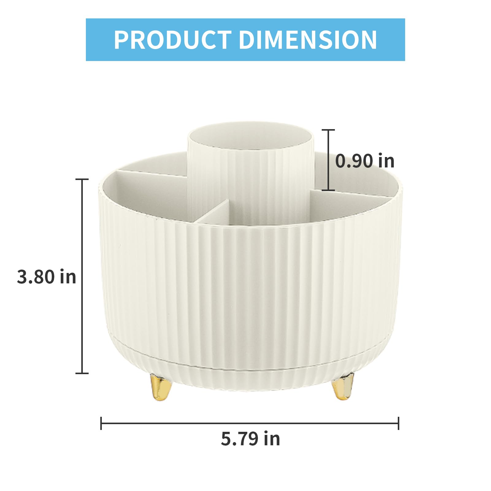 Snapklik.com : Marbrasse Desk Organizer, 360-Degree Rotating Pen Holder ...