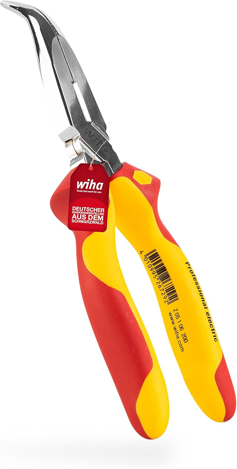Wiha Flachrundzange Professional electric mit Schneide gebogene Form ...