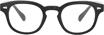 Amazon.com: Kursan Small Round Black Glasses for Women Men Thick Frame ...