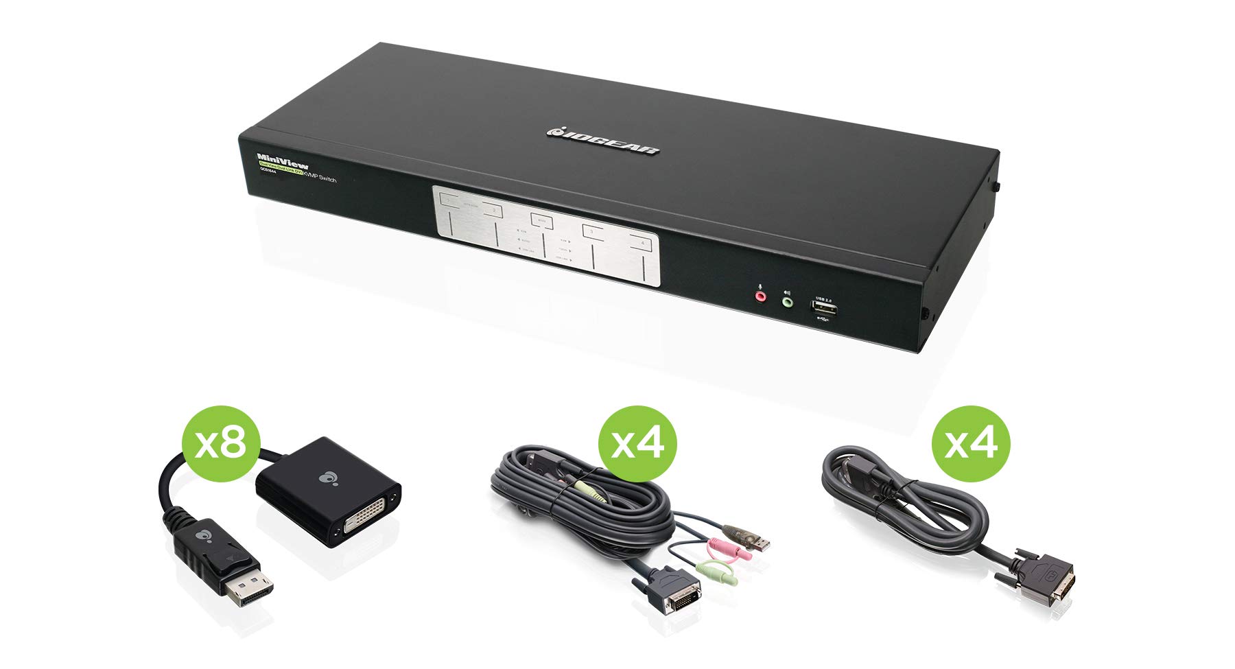 Snapklik.com : KVMP GCS1644DPKIT 4-Port Dual-Link Dual View DVI And DisplayPort KVMP Kit Retail