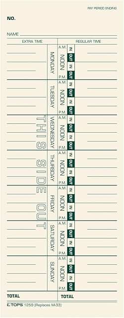Amazon.com: Time Cards - Time Cards / Time Clocks & Time Cards: Office ...