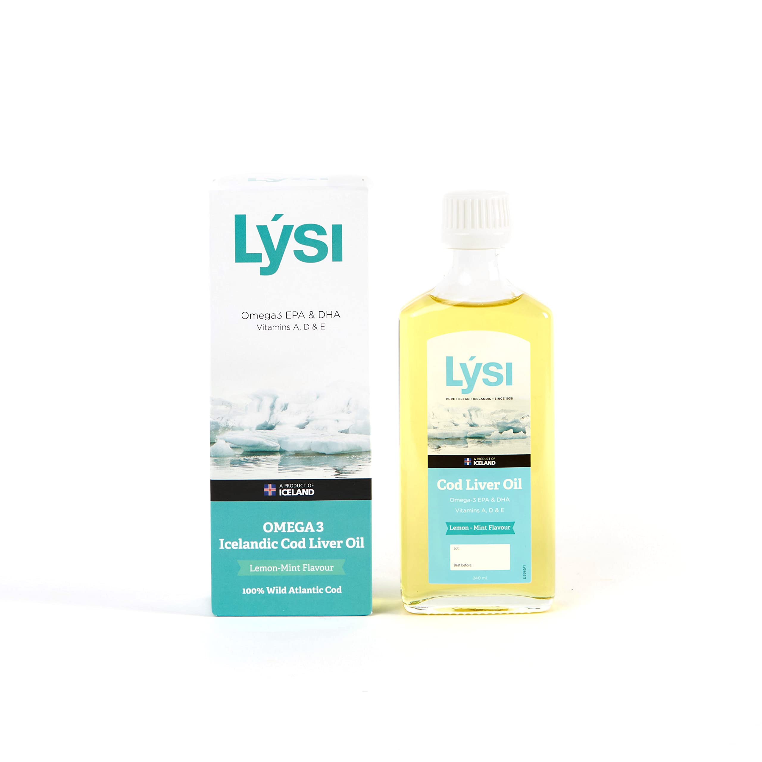 LÝSI, Omega 3 en Aceite de Bacalao, Contiene Vitaminas A, D3 y E, Sabor ...