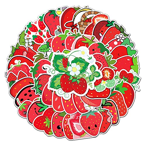 Red Strawberry Stickers for Boys Girls Kids Teens,Cartoon Vinyl ...
