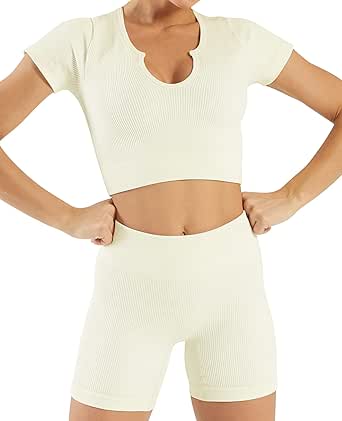 NOVA ACTIVE Two Piece Workout Outfits for Women Yoga Gym Sets Matching ...