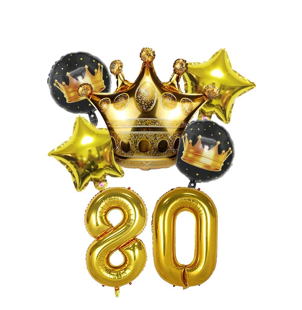 Buy PARTY TIME 80th Birthday Decorations For Men Boy Women Girl buy-party-time-80th-birthday-decorations-for-men-boy-women-girl