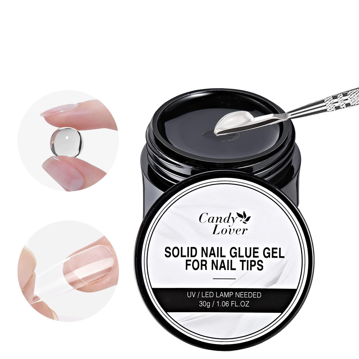 Amazon.com: Candy Lover Solid Nail Glue Gel, Press on Nail Glue Solid ...
