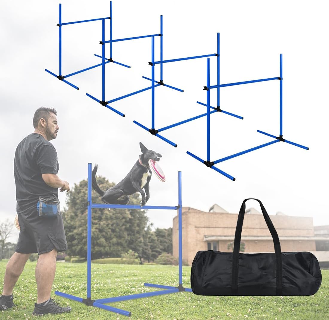 ORHEYA Agility Set Hunde Hürdenset Slalom Stangen Agility Ausrüstung ...