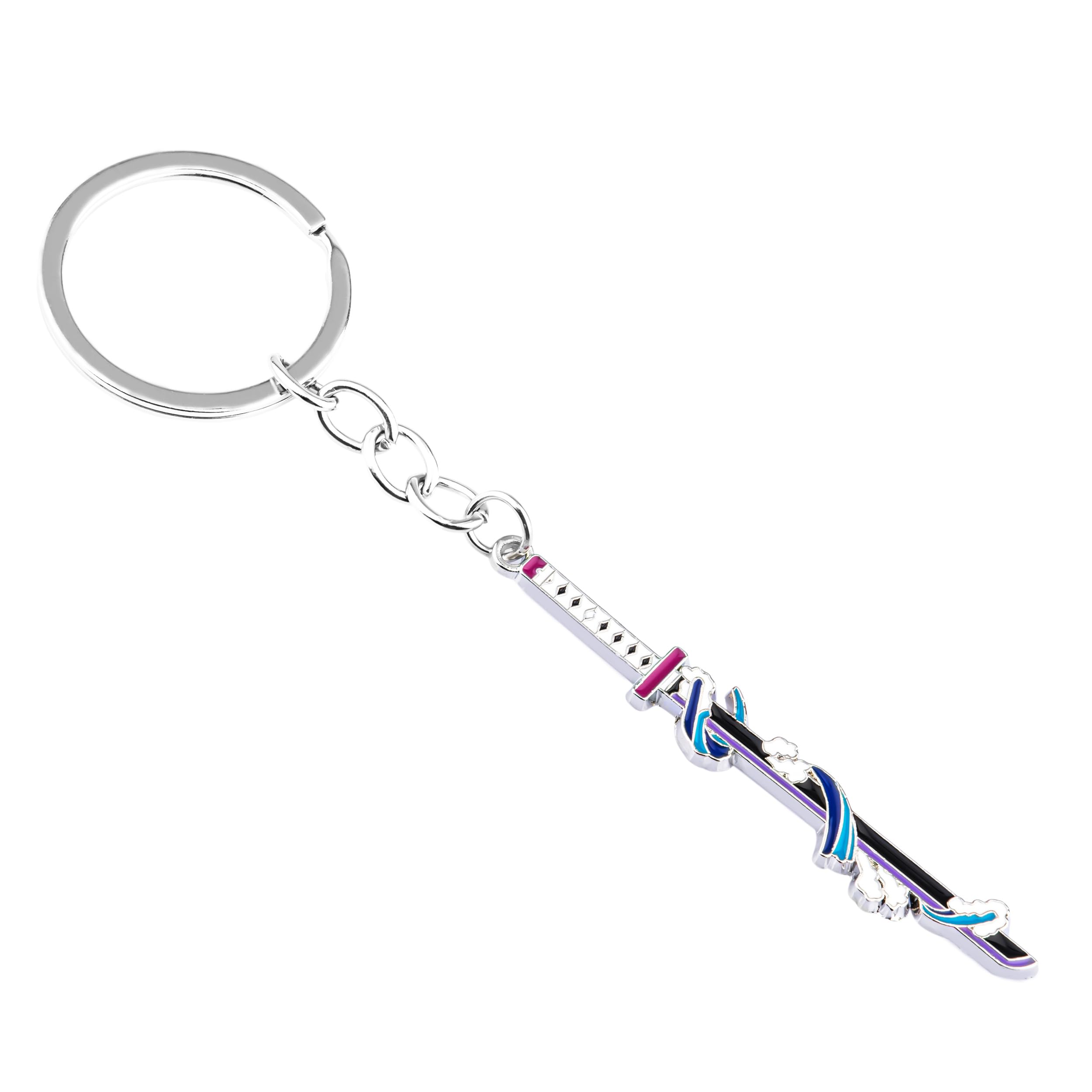 Weeb Keychains Demon Slayer Keychain, Sword Key Ring for Demon Slayer ...