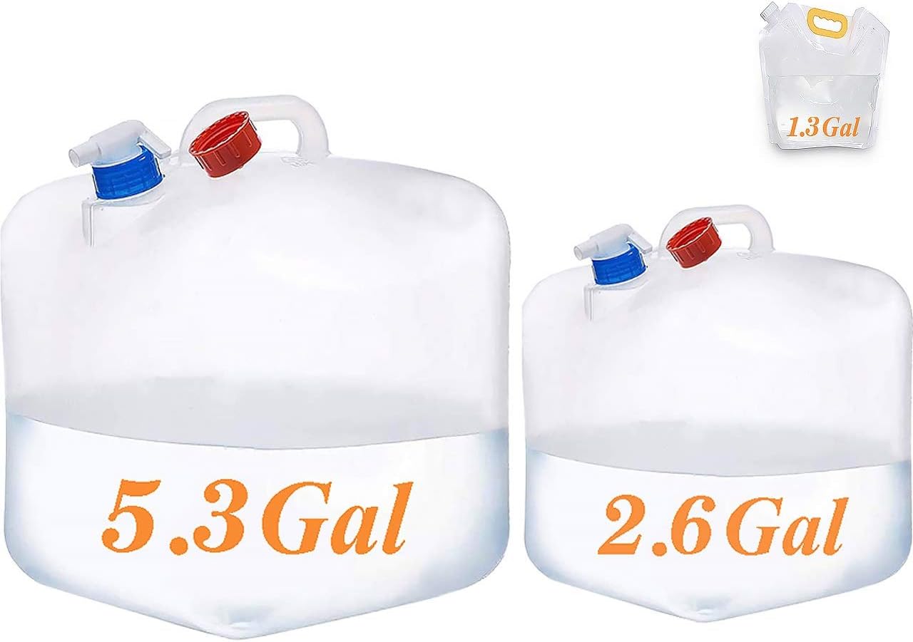 Amazon.com: FULL SET of Collapsible Water Container with Spigot,Camping ...