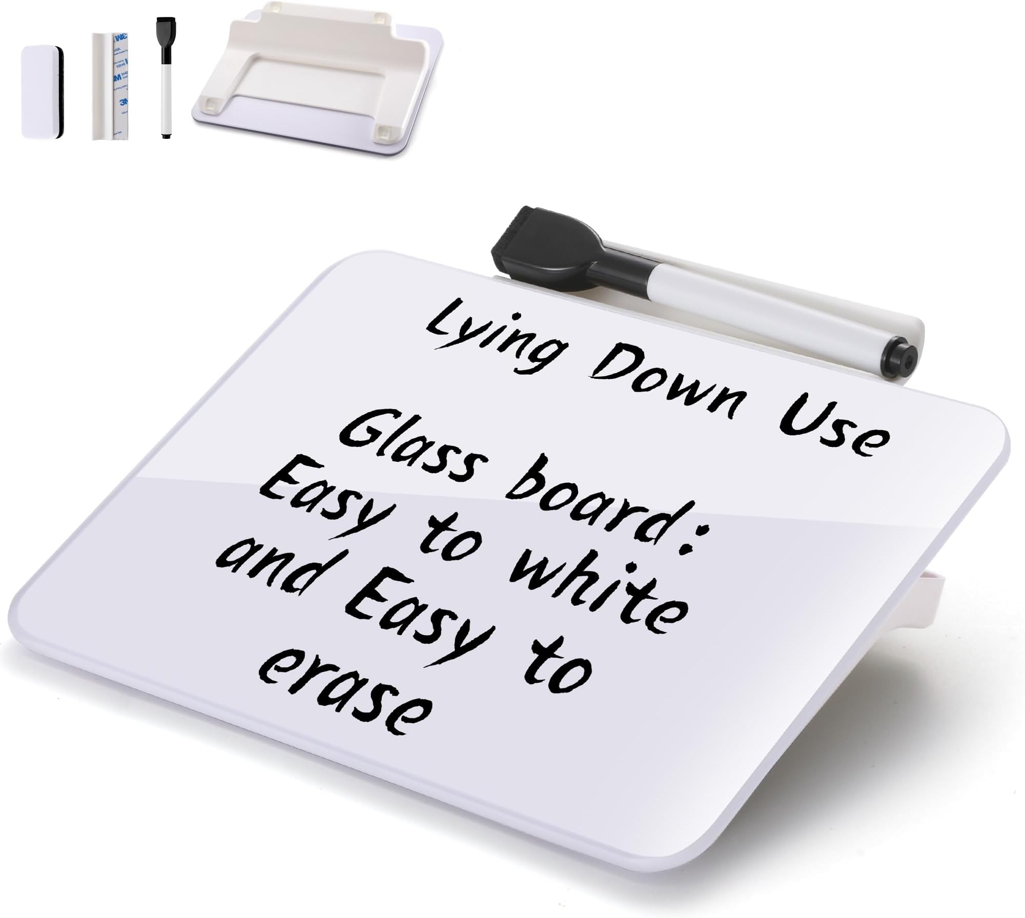Amazon.com : Desktop Whiteboard, Small Glass Dry Erase Board with ...