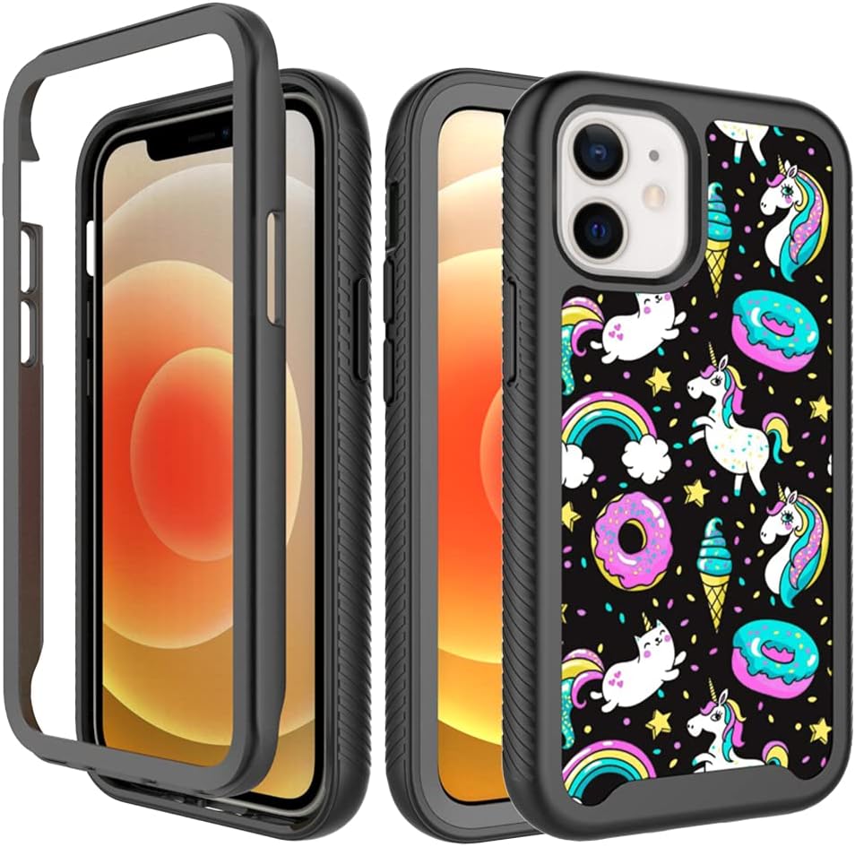 Amazon.com: Unicorn Case for iPhone 12 Mini 5.4” with String Rope,3D ...