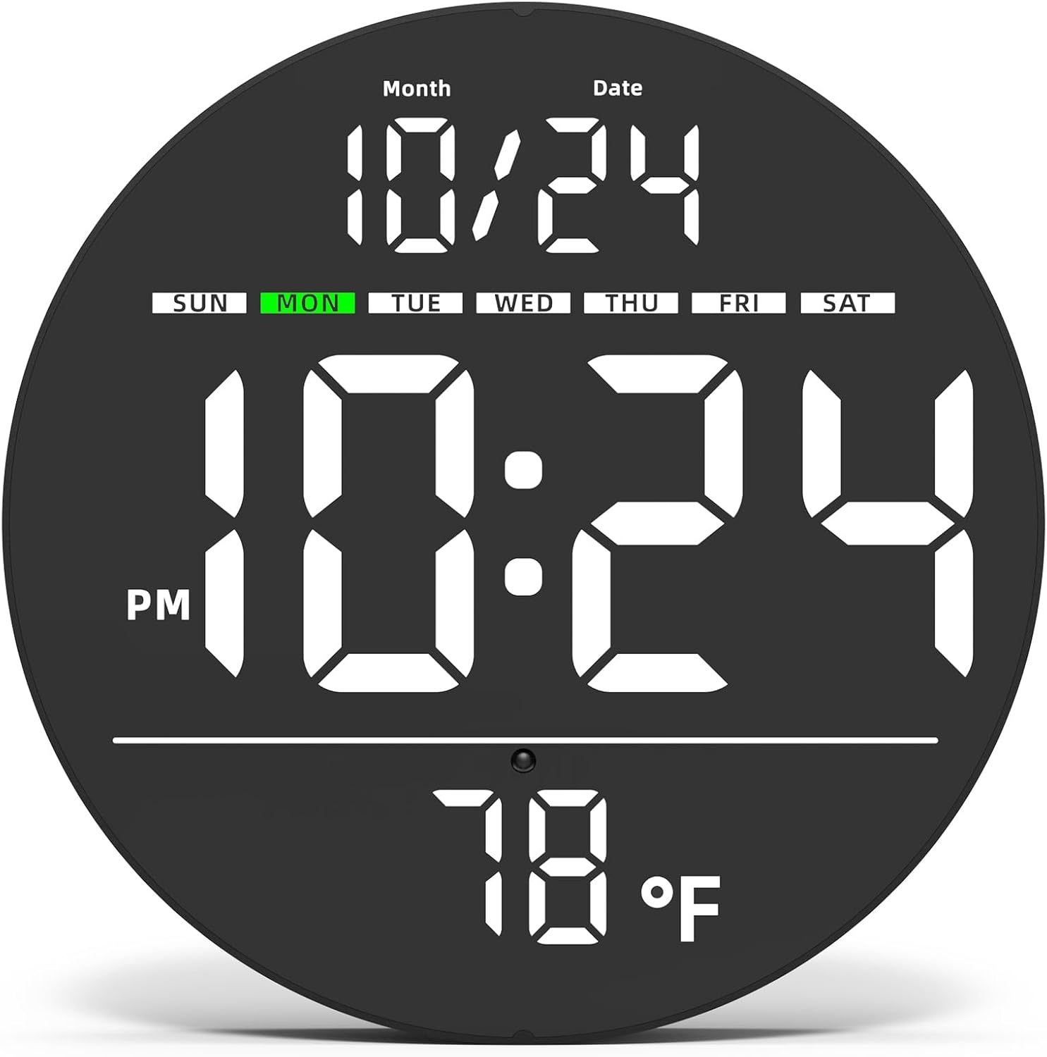 Amazon.com: Digital Wall Clock with Large LED Display, Date ...