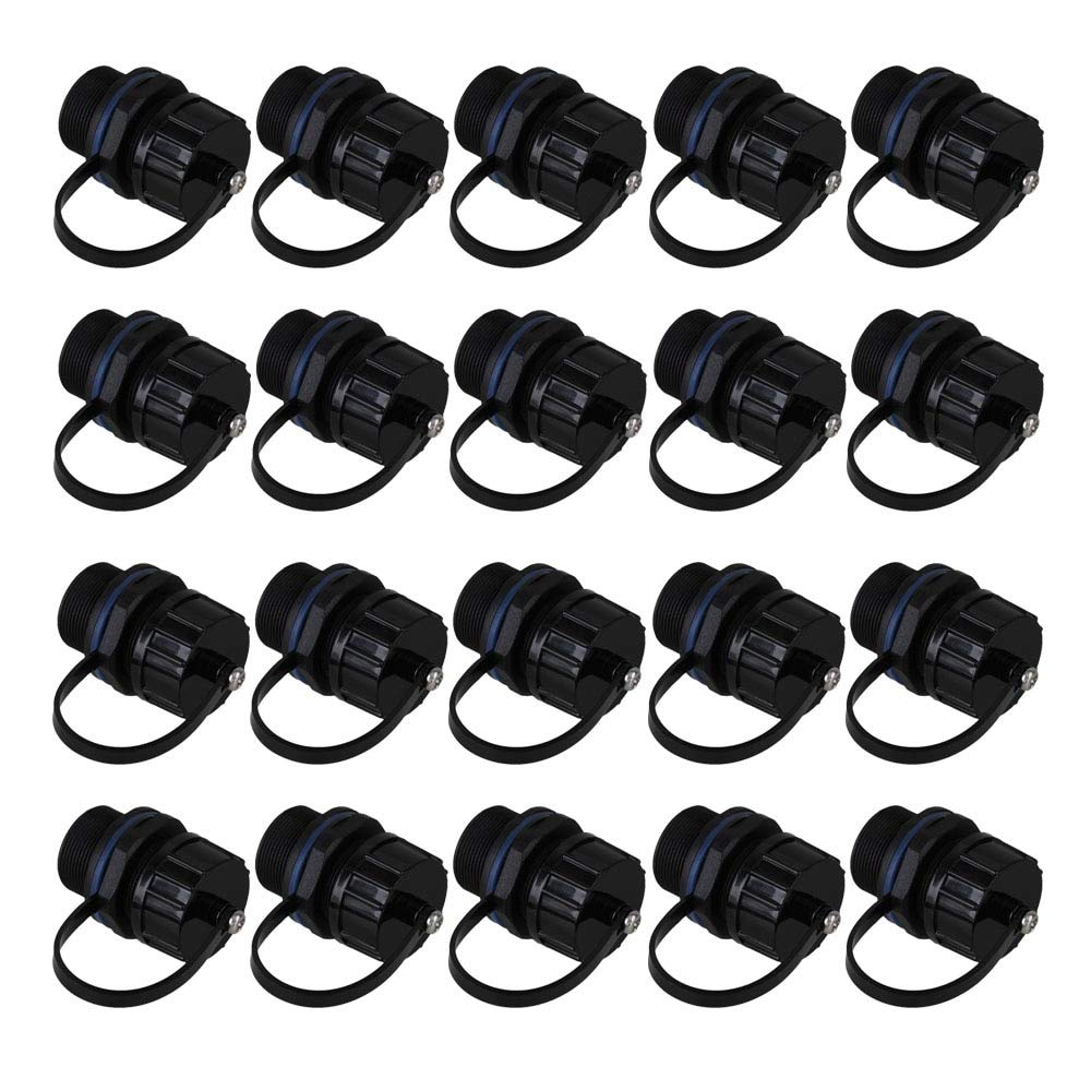 Gimax Ethernet LAN Black IP68 Protection M20 Stuffing Locknut Plastic ...