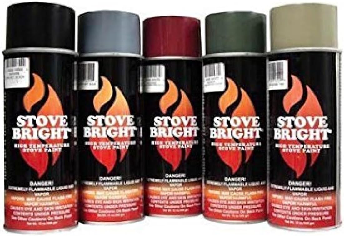 FORREST Hi-Temperature 1200 deg. Stove and Fireplace Paint (Charcoal ...