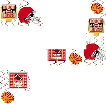 Amazon.com: Football Hanging Swirls Go Team Party Decorations, 2026 ...