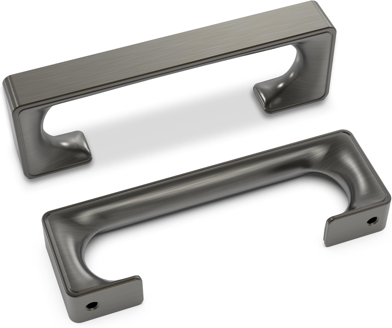 HESTIA HARDWARE 10 Pack | 3-3/4 Inch Hole Center Antique Silver Modern Cabinet Pulls, Drawer ...