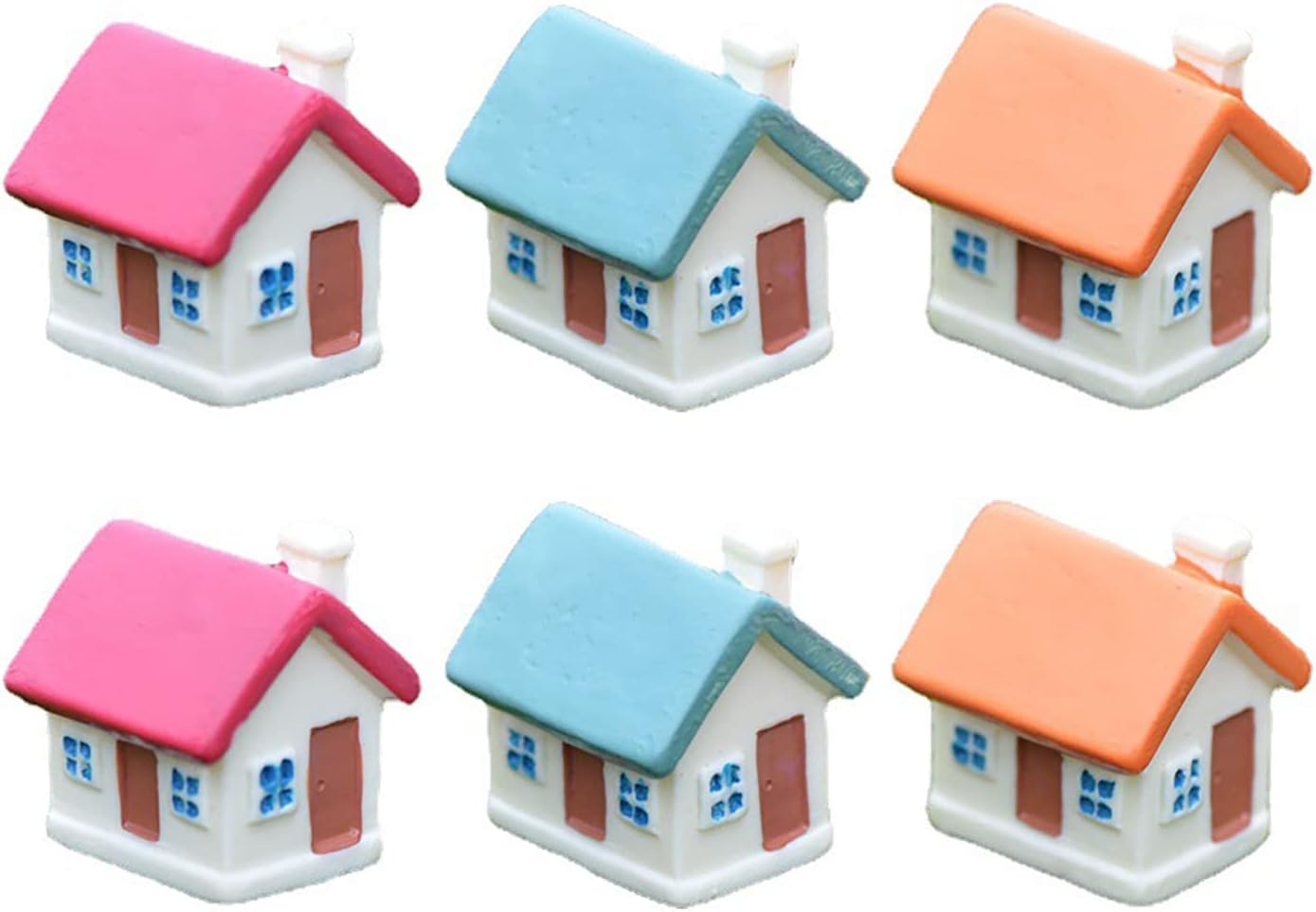 Amazon.com: JANOU 6Pcs Mini House Micro Landscape Miniature Decoration ...