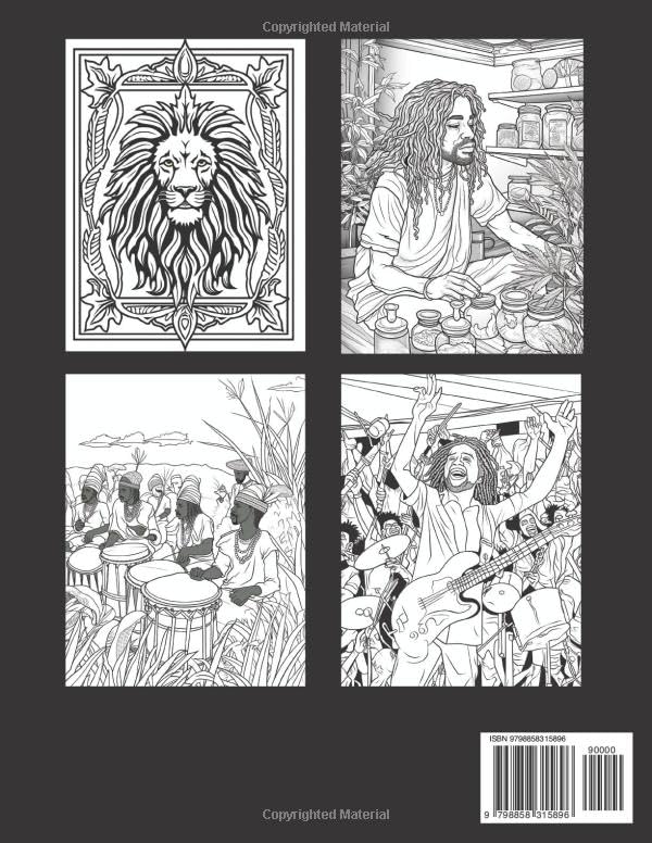 Rasta Vibes Adult Coloring Book for Women and Men: Mandala Patterns ...