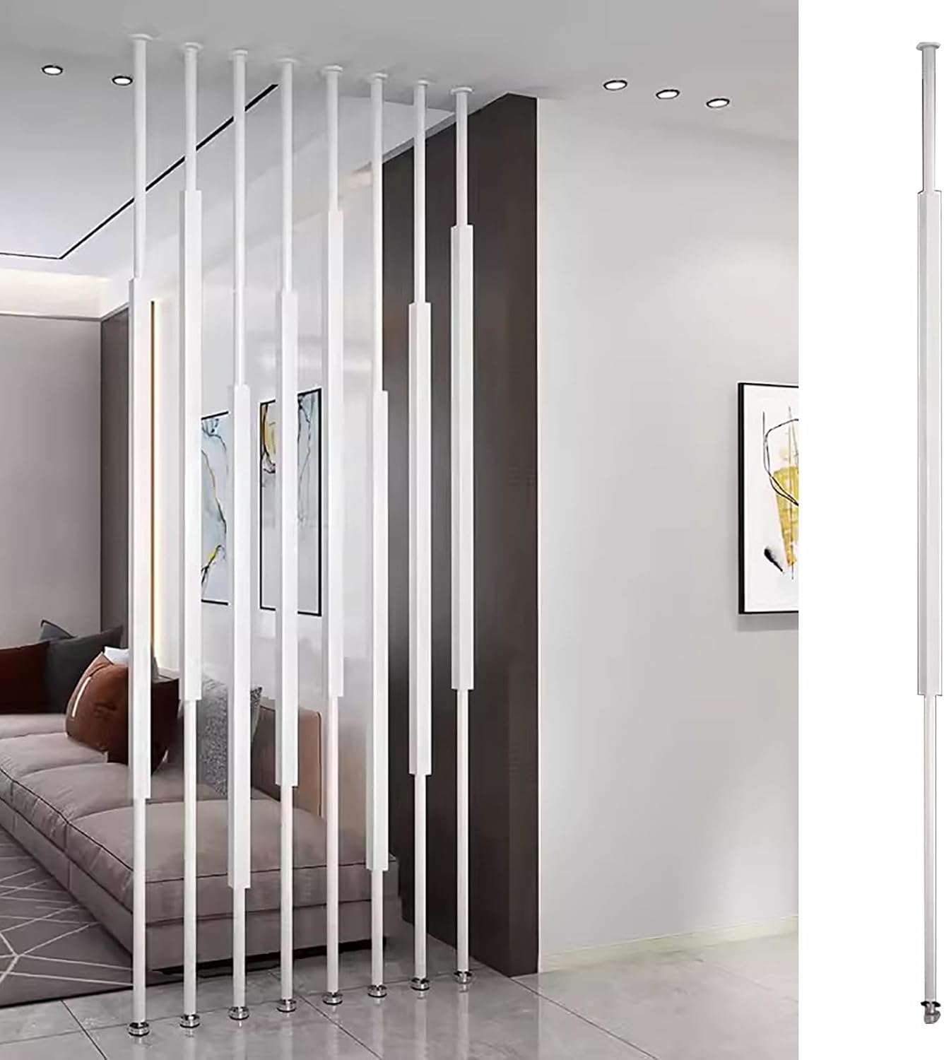 Modern Room Divider Floor to Ceiling Partition Column for Home Office 5 ...