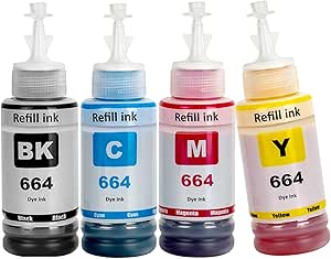Amazon.com: SHUOLEI 664 T664 Ink Compatible T664 Refill Ink Bottles Work with ET-2650 ET-2500 ET ...