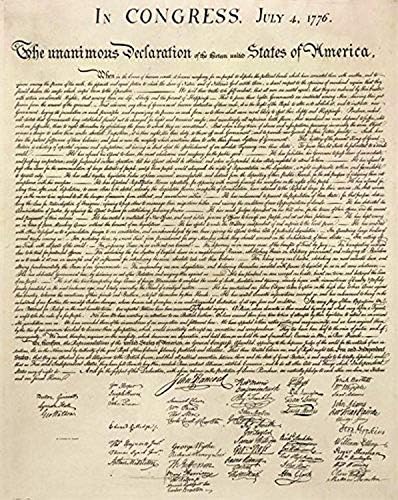 Amazon.com: Posterazzi Vintage copy of The United States Declaration of ...
