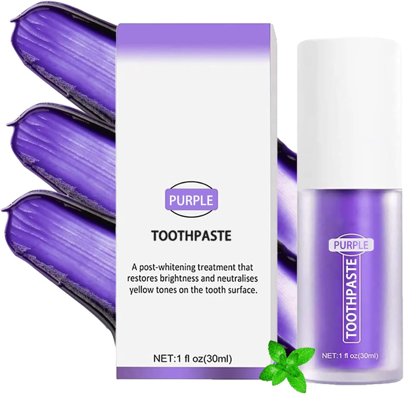 Amazon.com: Purple Toothpaste for Teeth Whitening, Purple Tooth ...