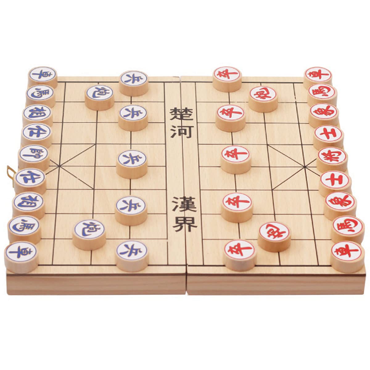 Gobus Wooden Chinese Chess Set in a Foldable Box, Travel Games Sets ...