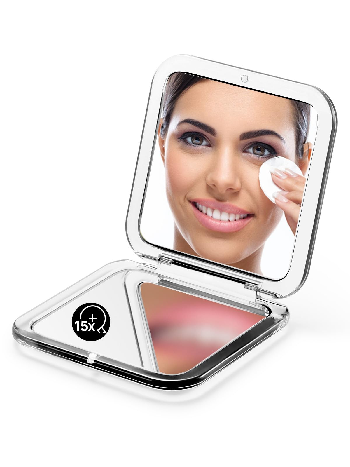 Amazon.com: OMIRO Folding Compact Mirror, 1X/15X(250R) Magnification 3½ ...
