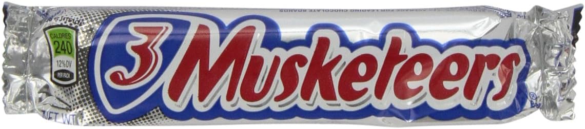 Amazon.com : 3 Musketeers Chocolate Candy Bar, 1.92oz, 36 ount : Candy ...