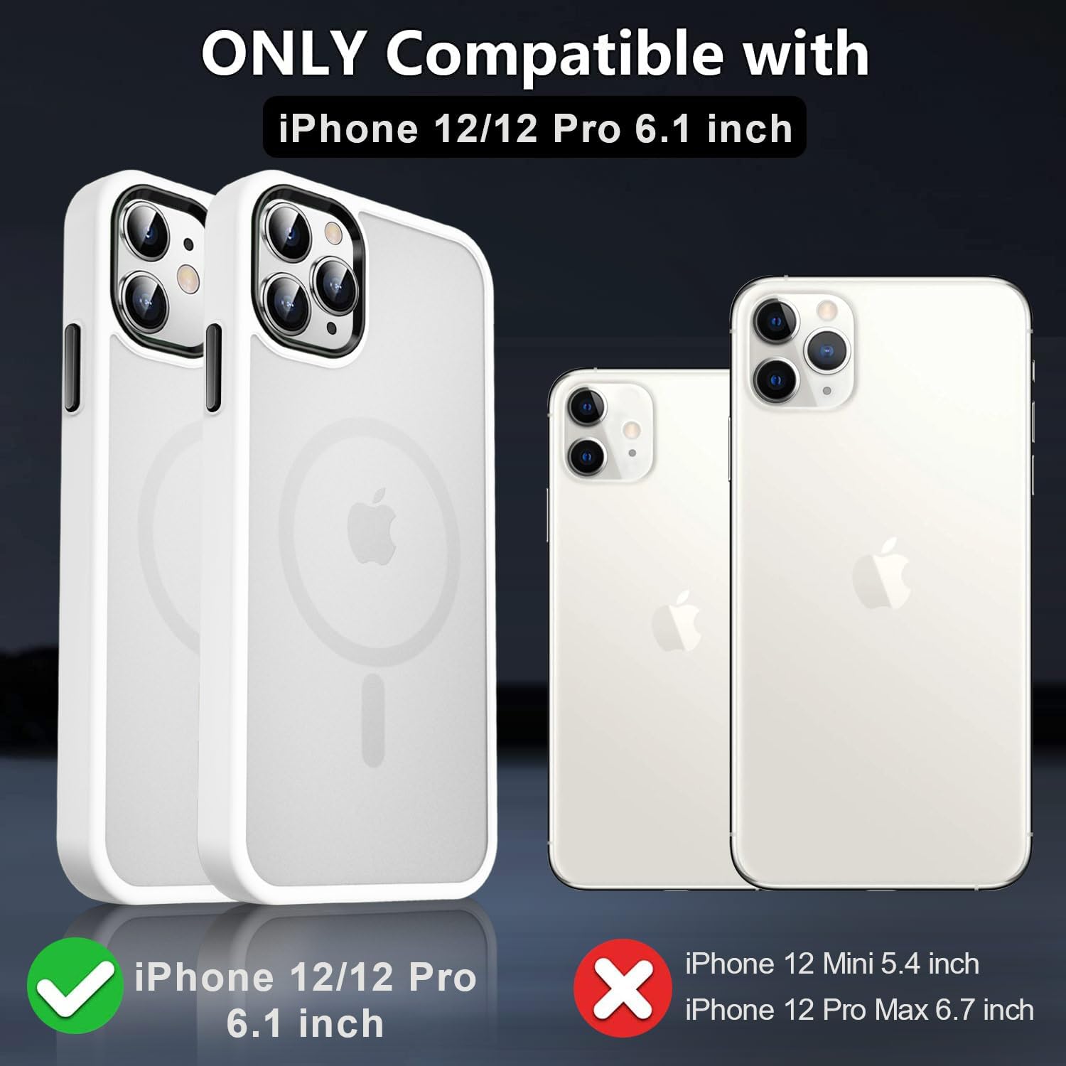 MOCCA Strong Magnetic for iPhone 12 Case/iPhone 12 Pro Case ...