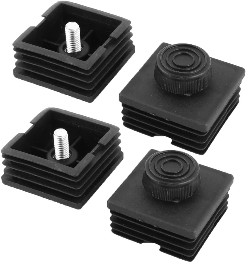 uxcell Leveling Feet 25 x 25mm Square Insert Furniture Adjustable ...