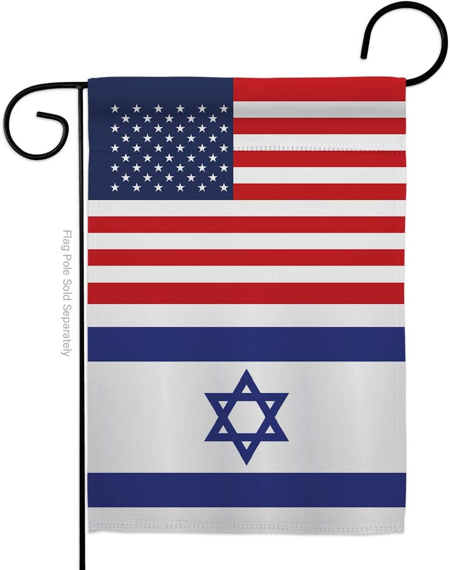 Amazon.com: US Israel Flag American Bandera de Israeli Friendship Home ...