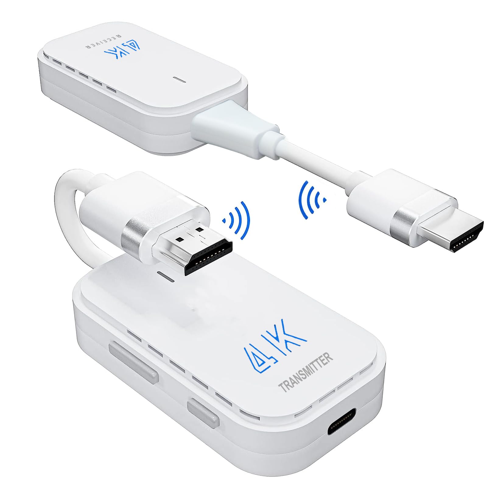 Amazon.com: eppfun 4K USB C Wireless HDMI Transmitter and Receiver, 50m(165ft) Plug & Play ...