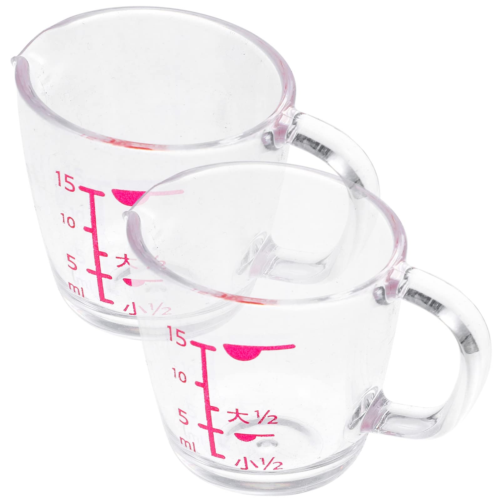 Amazon.com: Kichvoe 2Pcs Measuring Cups with Scales 15ML Plastic ...